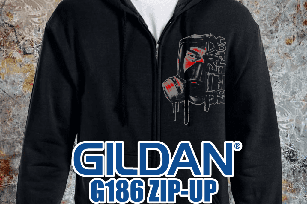 Custom Zip-up Hoodie Printing - Gildan G186 50/50 Blend Zip-Up - The ...